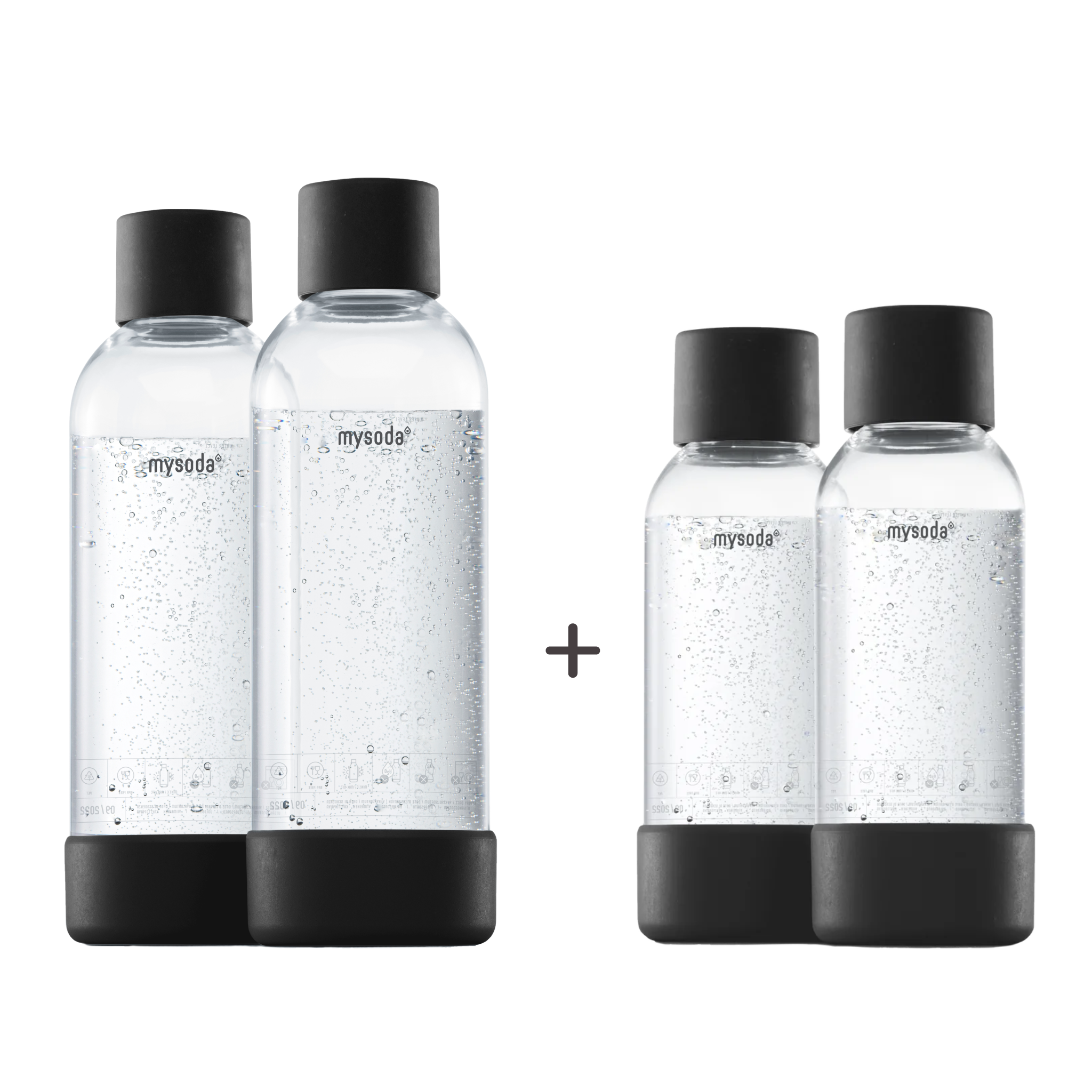 Water bottles for sparkling water makers: 1L + 0,5L value pack – Mysoda